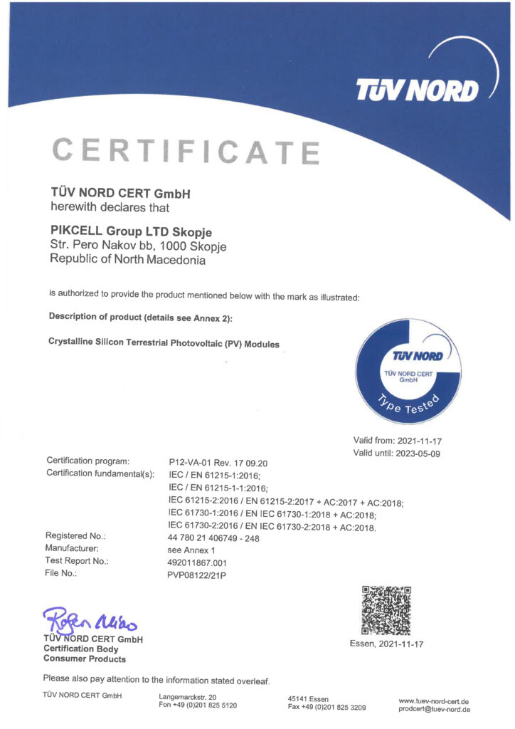 CERTIFICATES - PiKCELL GROUP